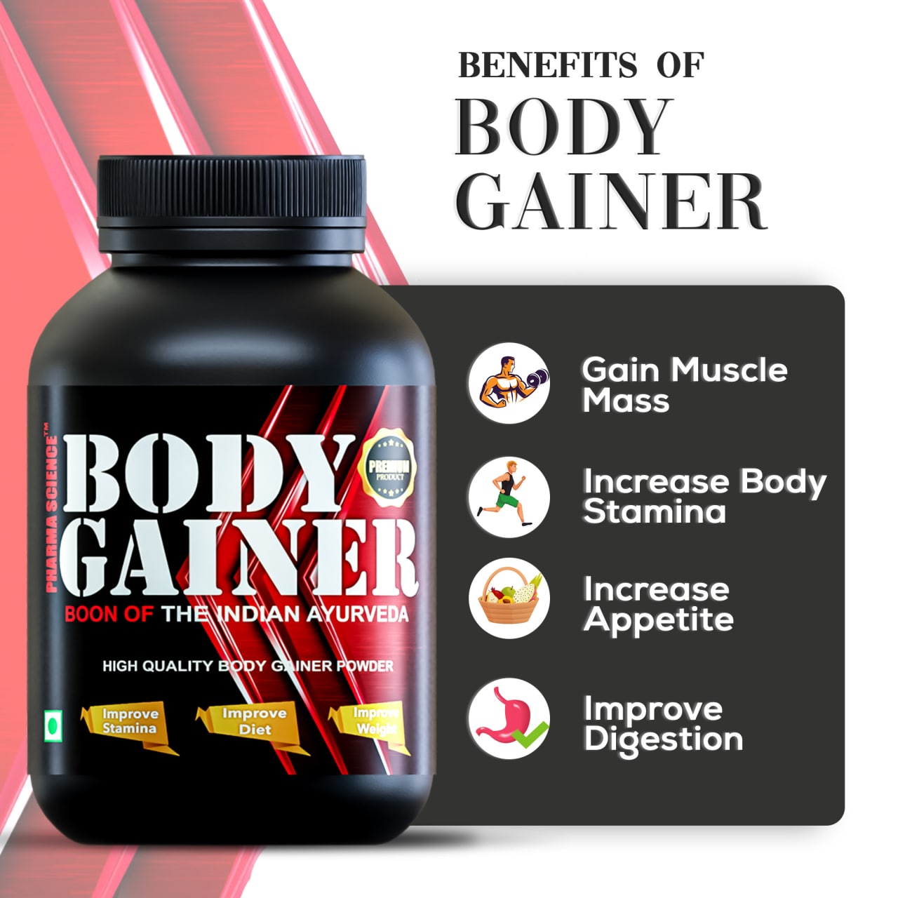 Best Pharma Science Ayurvedic Body Building Mass Gainer Nutrition ...
