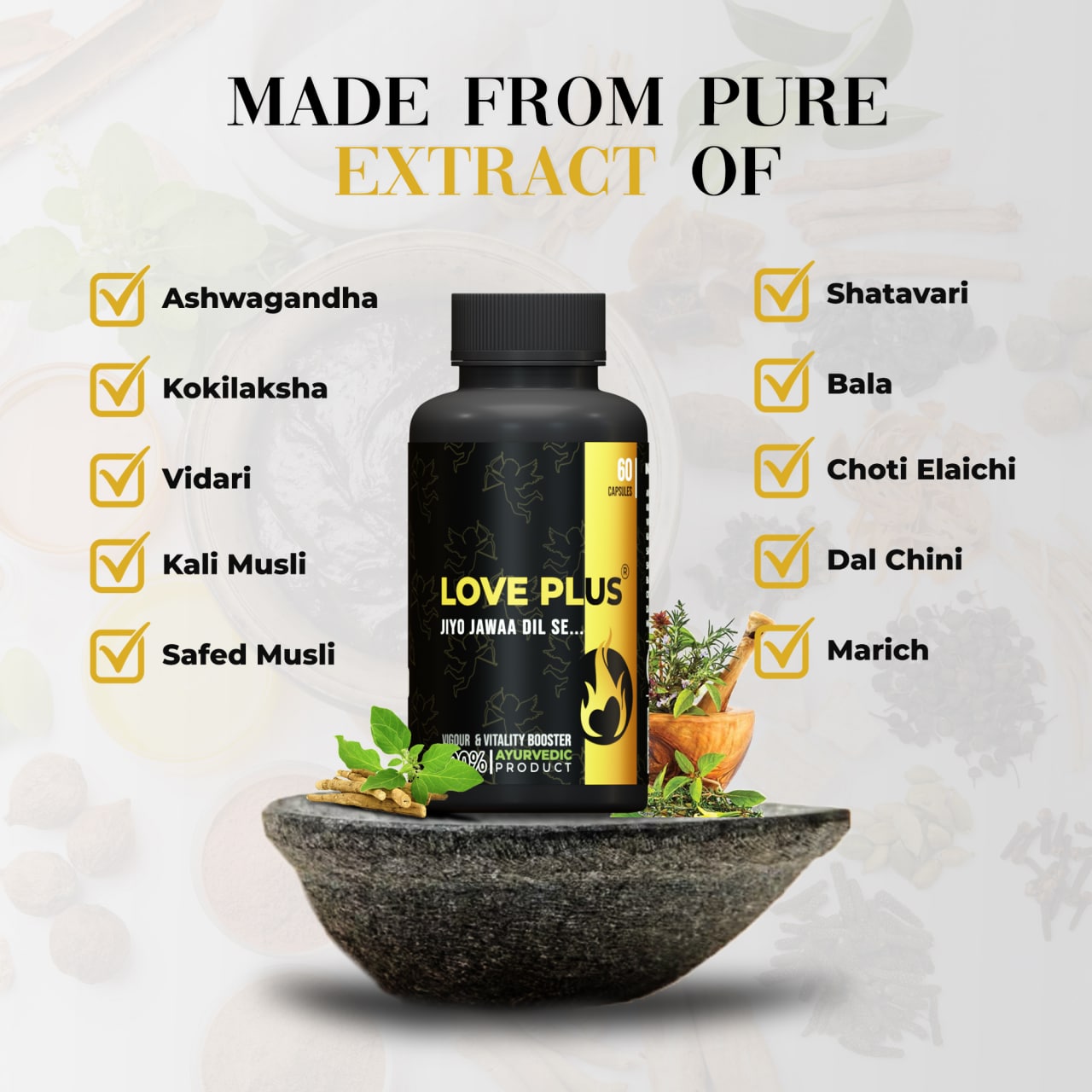 Pharma Science Best Ayurvedic Medicine For Stamina Love Plus 60 Capsule